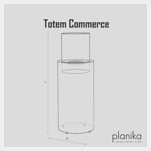 LEBEN エタノール暖炉 -Planika Totem Commerce-
